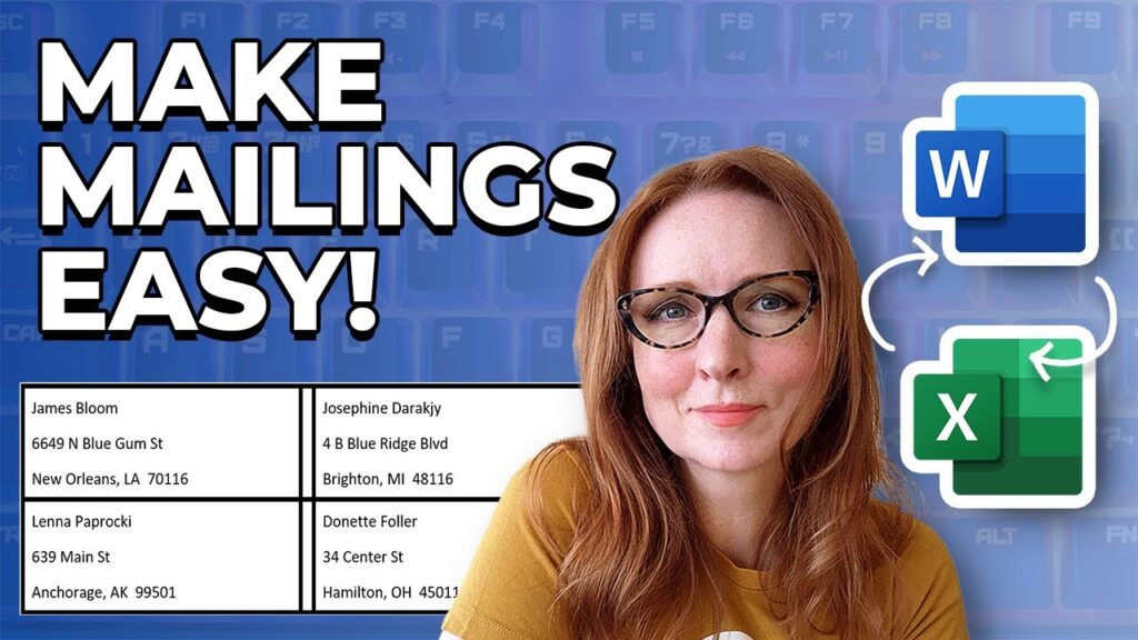 How To Create Labels In Microsoft Word Using Mail Merge Use Data From 8168