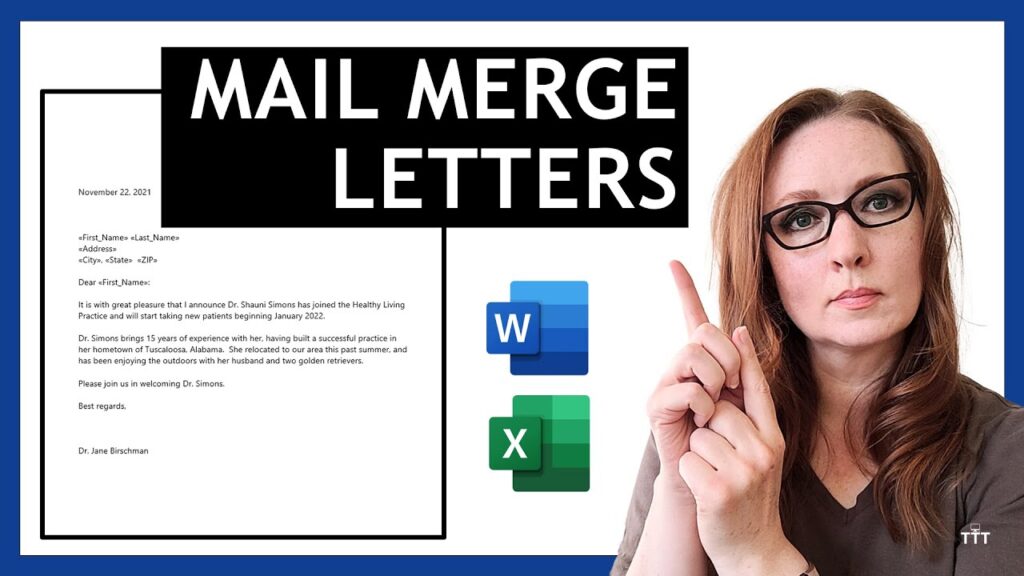 How To Create Letters In Microsoft Word Using Mail Merge Use List From Microsoft Excel