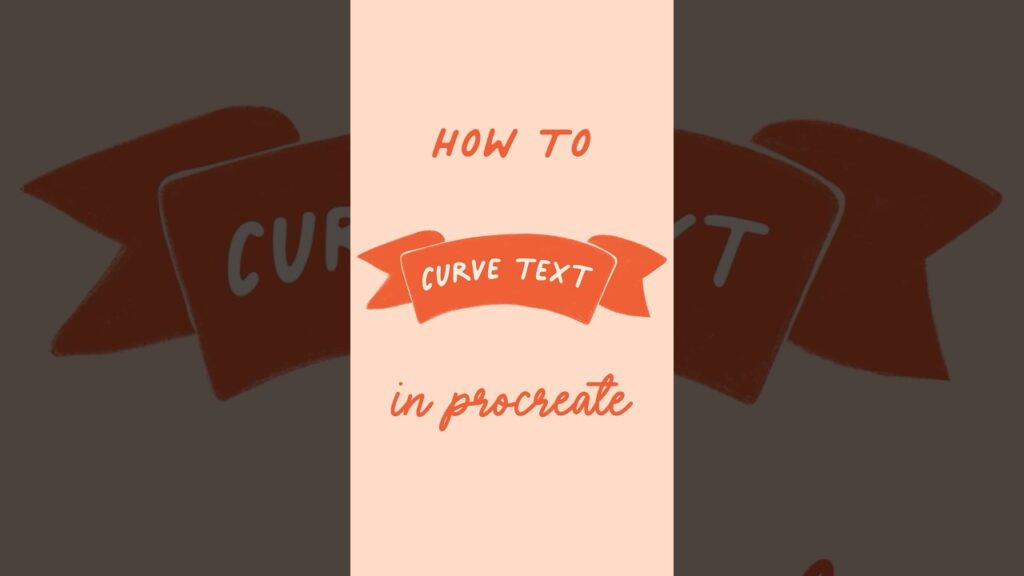 How to Curve Text in Procreate #shorts - WIREDGORILLA