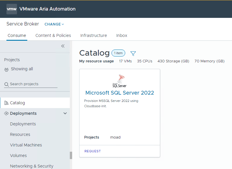 Provisioning Microsoft SQL Server 2022 with VMware Aria Automation - WIREDGORILLA