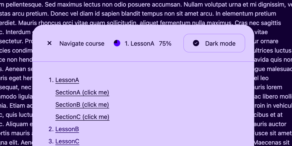 Case Study: Integrating Advanced CSS Features into a Course Navigation Component - WIREDGORILLA
