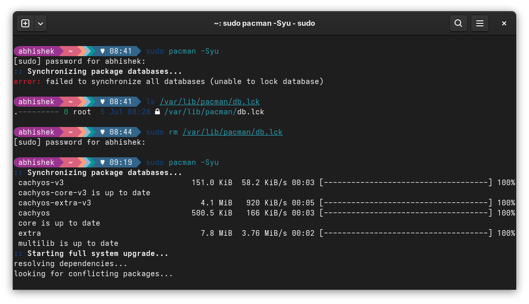 Fixing Failed To Synchronize All Databases Pacman Error In Arch Linux